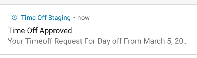 Time Off Request Workflow